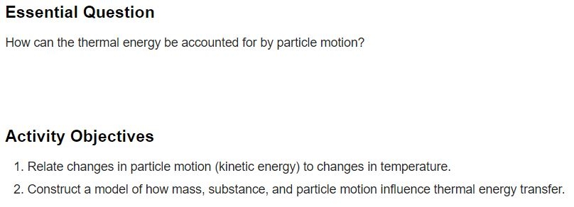 Free 3-D/NGSS Activities