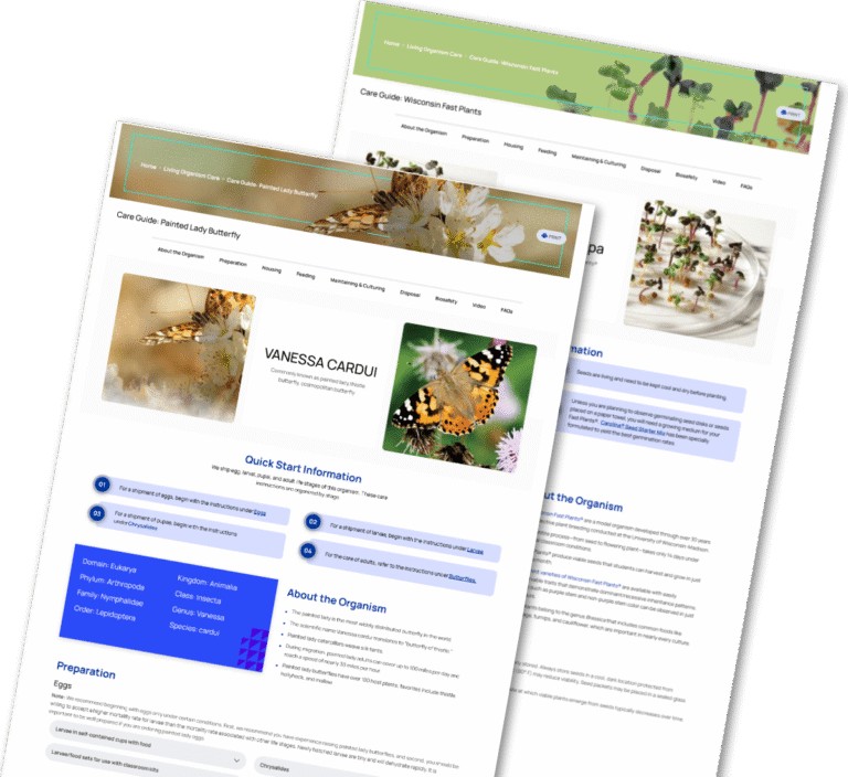 Care Guides for Living Organisms